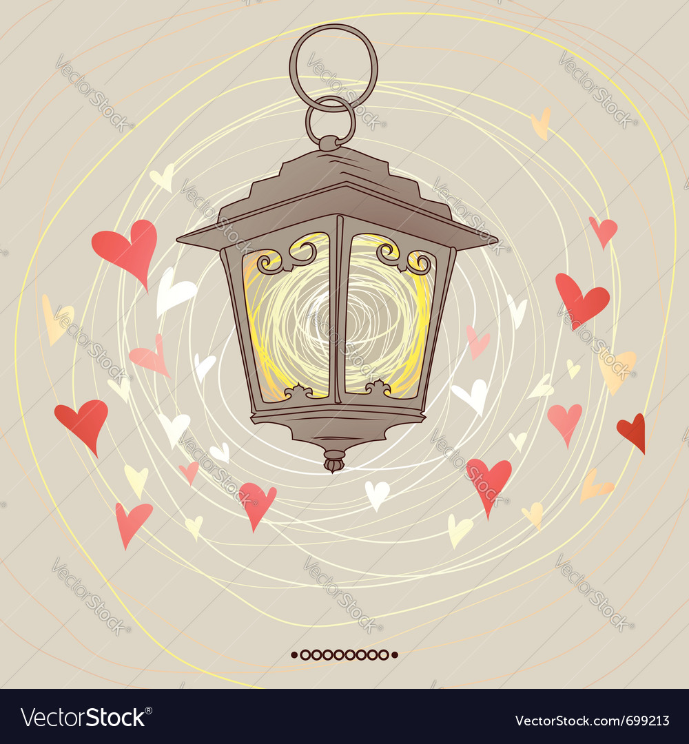 Valentine flashlight Royalty Free Vector Image