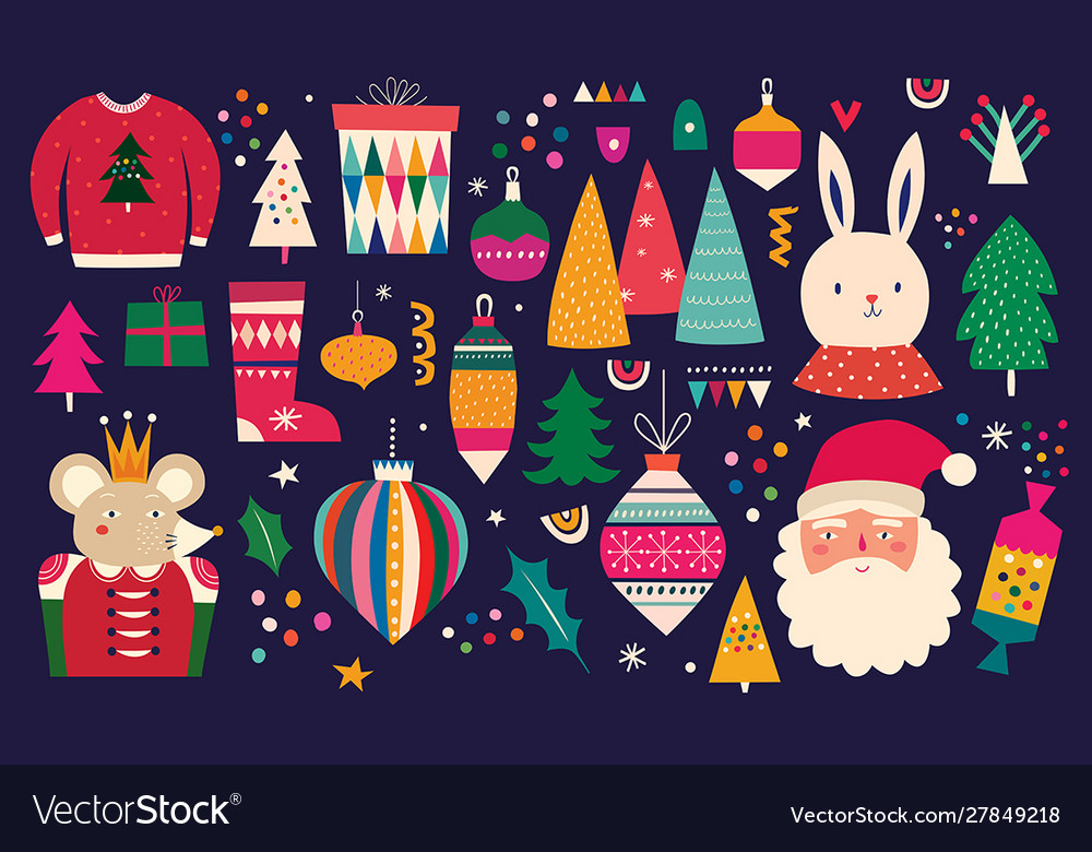 Christmas collection Royalty Free Vector Image