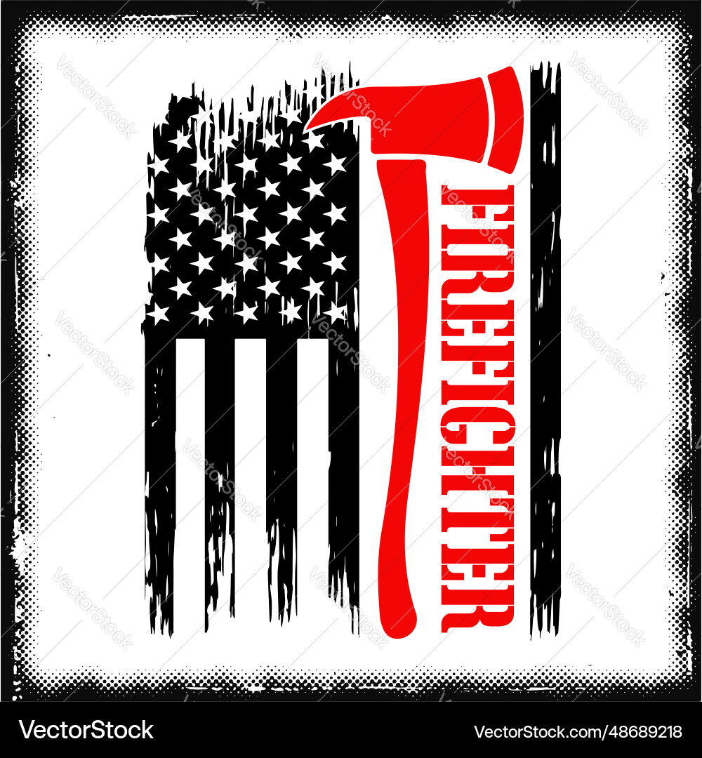 Firefighter- fire rescue t-shirt design Royalty Free Vector
