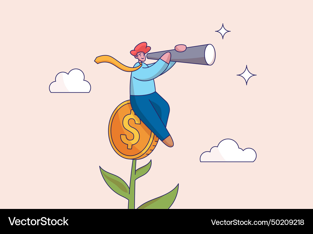 Growing wealth concept investment or saving Vector Image