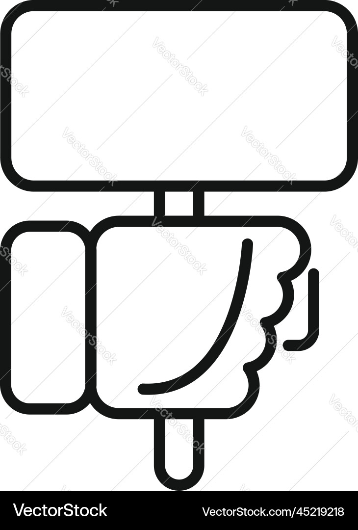 Handle election banner icon outline ballot Vector Image