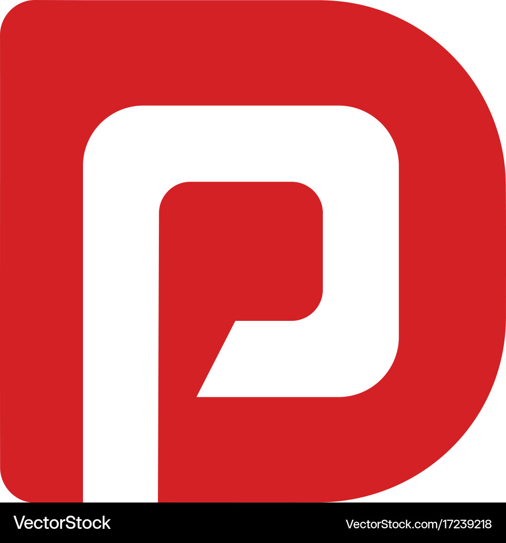 Letter p icon alphabet symbol Royalty Free Vector Image