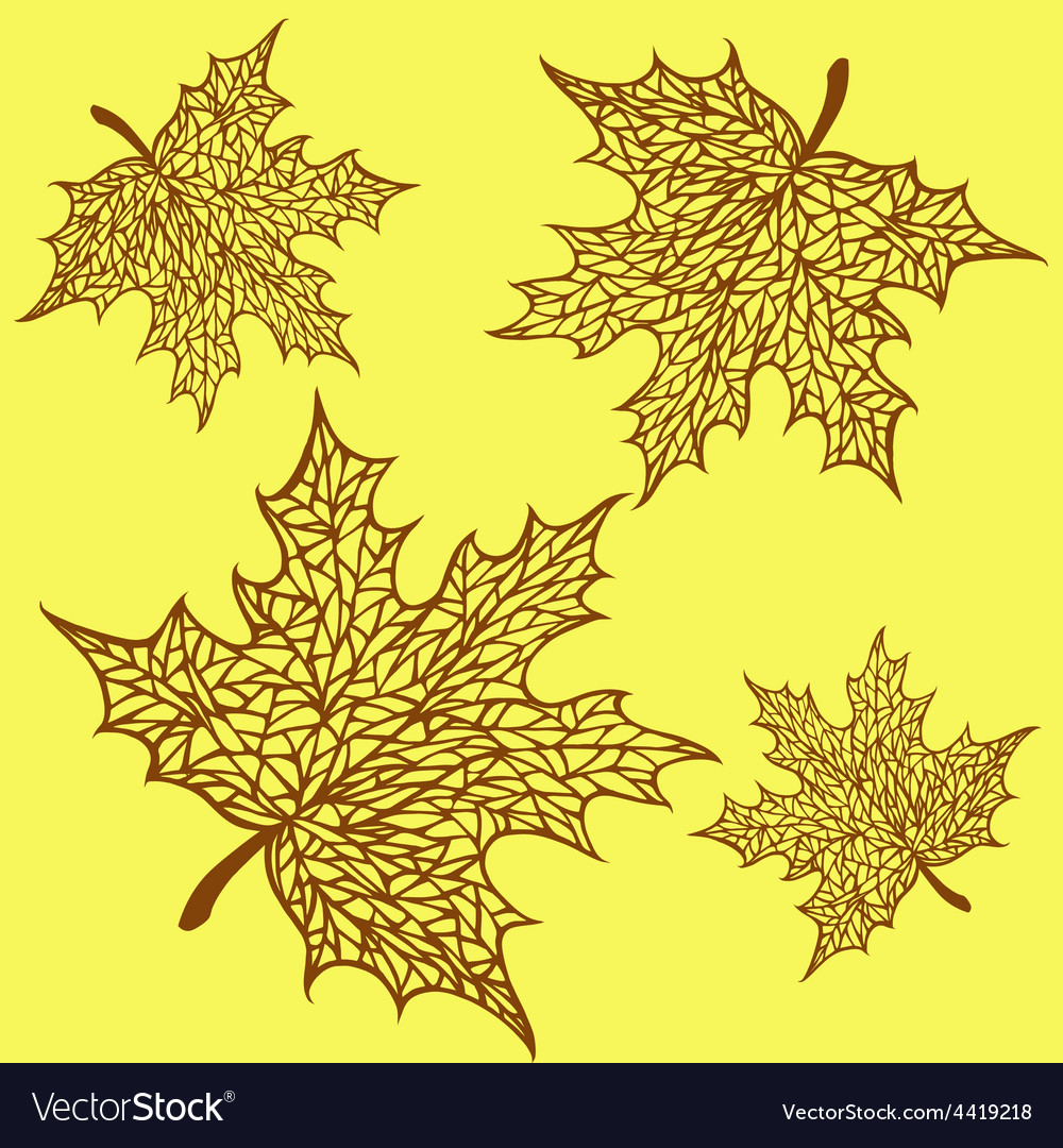 Pattern maple leaves Royalty Free Vector Image