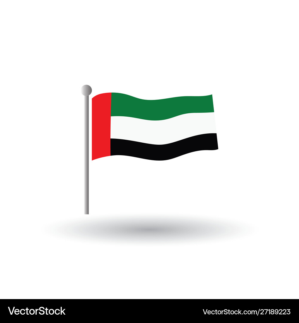 Arab original flag colors and proportion national Vector Image
