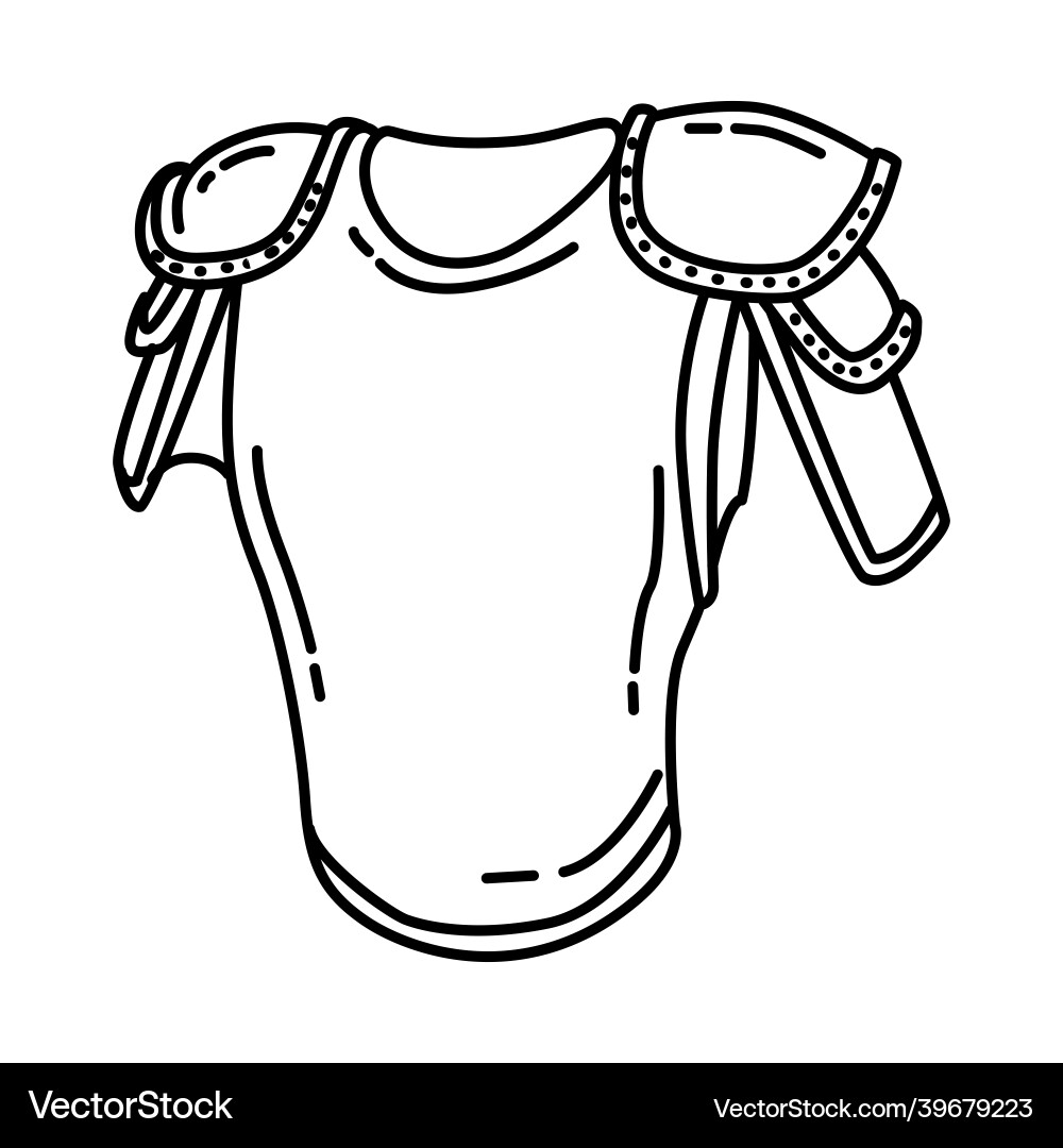 Armor muslim history icon doodle hand drawn Vector Image