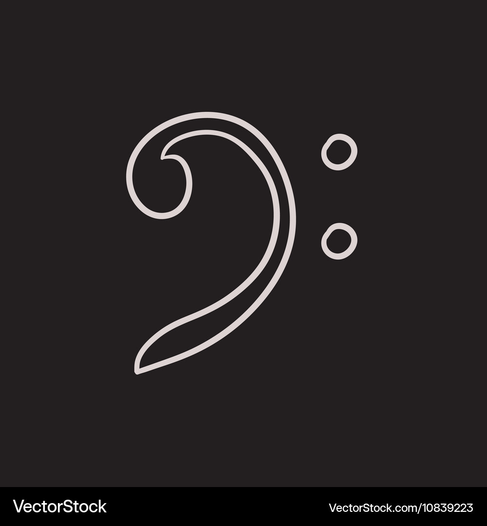 Bass Clef Outline