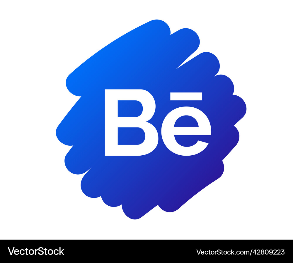 Behance social media icon symbol design element Vector Image