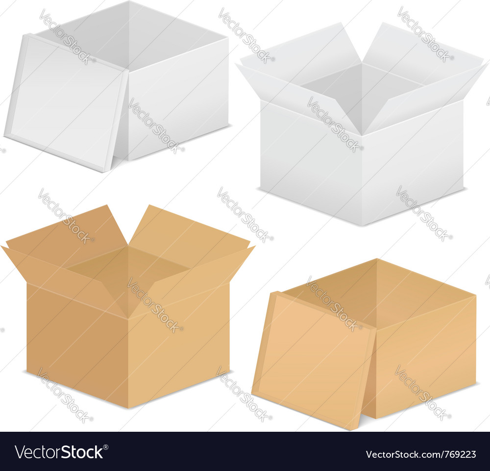Cardboard boxes Royalty Free Vector Image - VectorStock