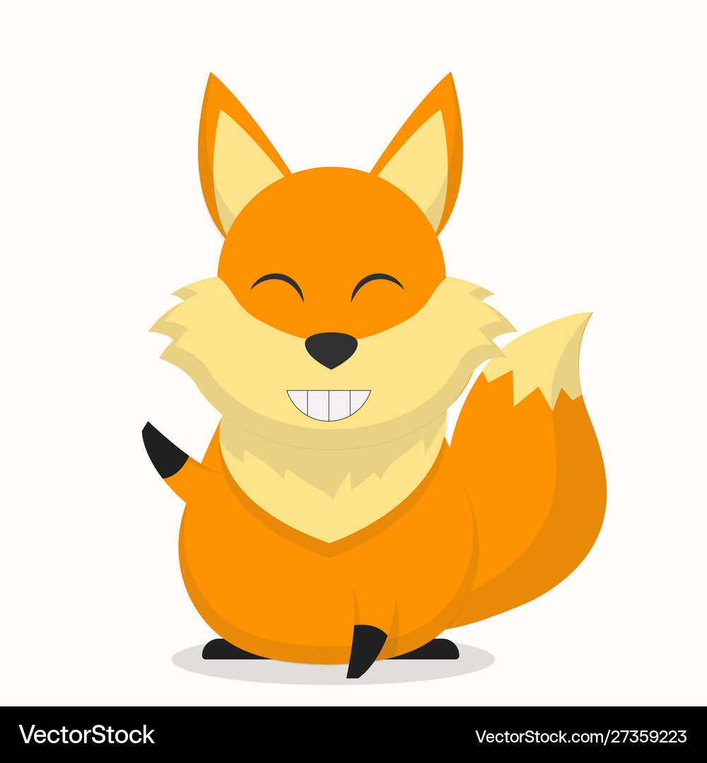 Cute fox character with happy expressions Vector Image