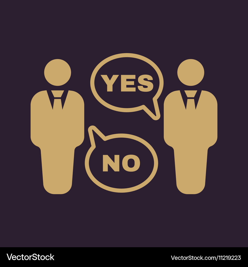 Dispute icon dialog and negotiation Royalty Free Vector