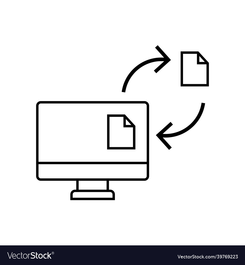 Document network flow electronic documentation Vector Image
