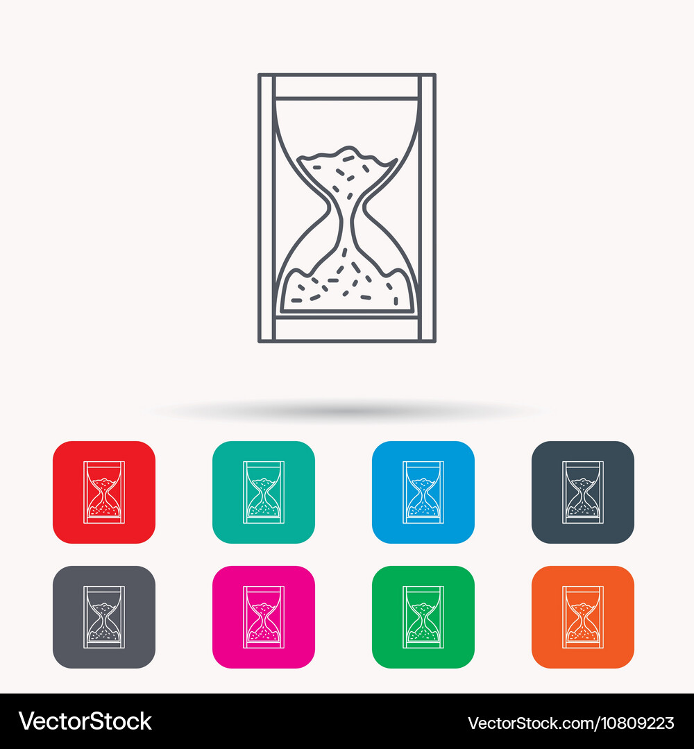 Hourglass icon sand time sign Royalty Free Vector Image