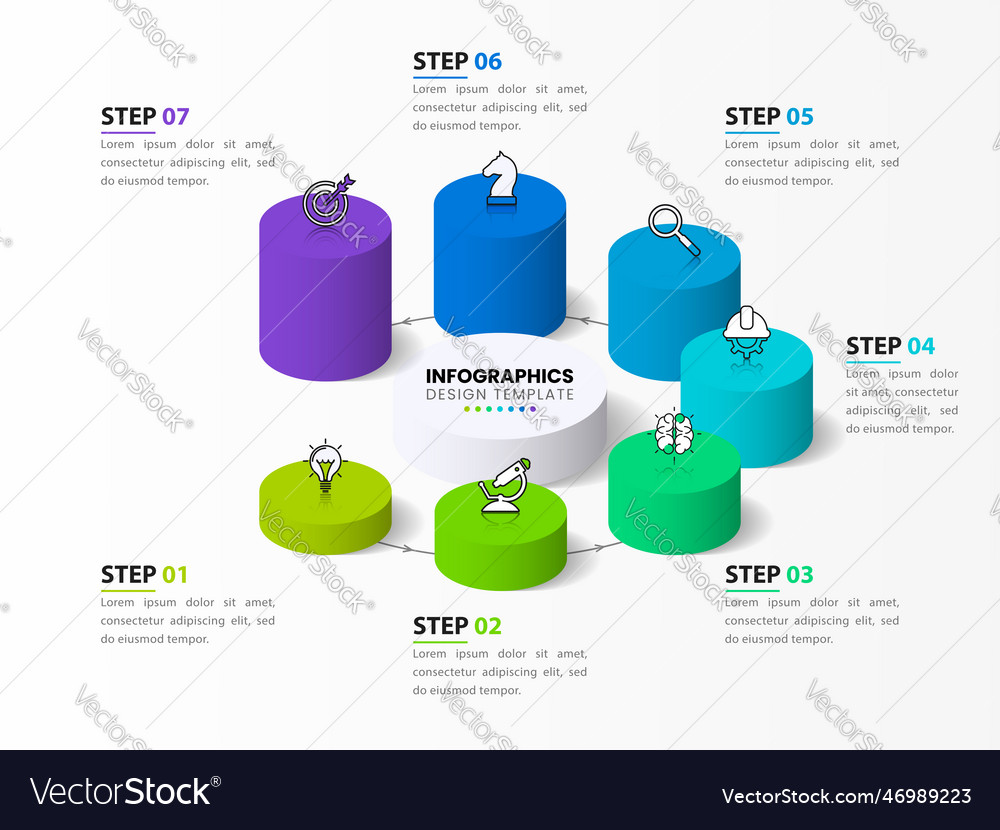 Infographic design template creative concept with Vector Image