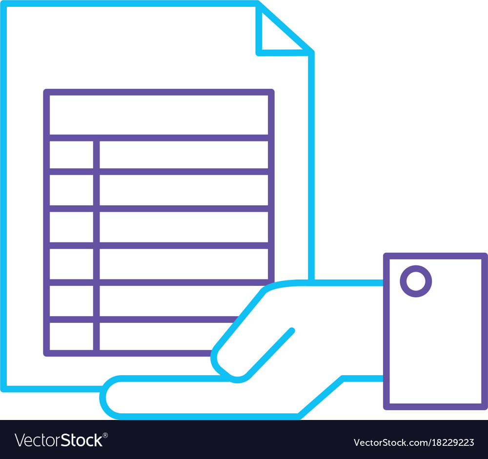 Line businessman with document information Vector Image