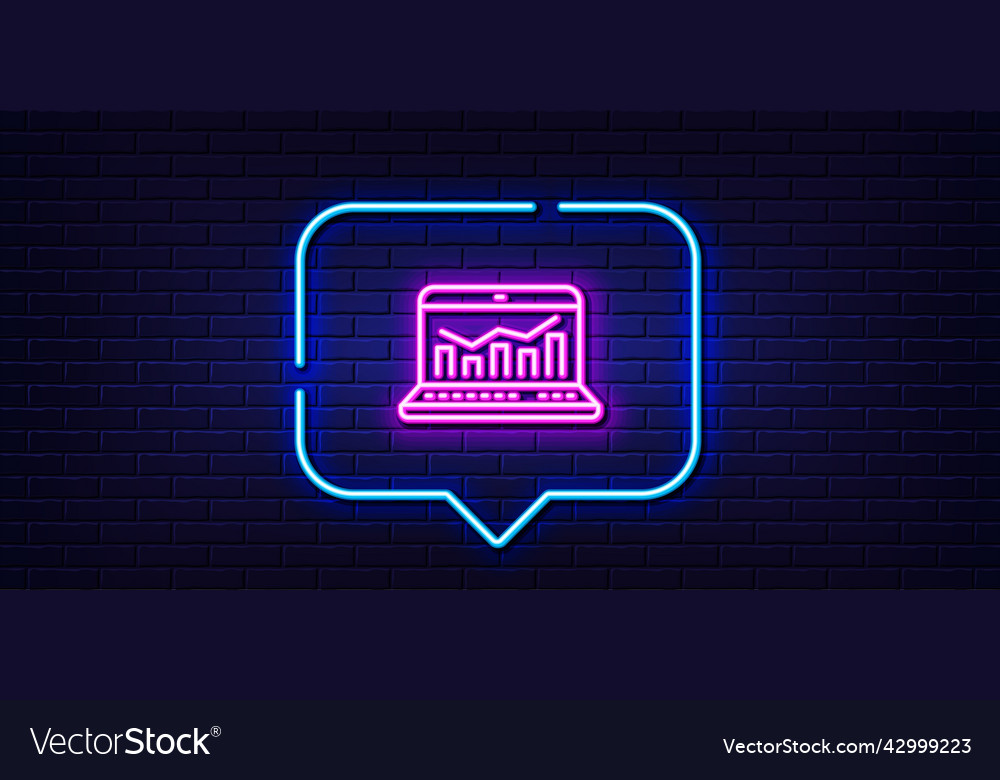 Marketing statistics line icon web analytics Vector Image