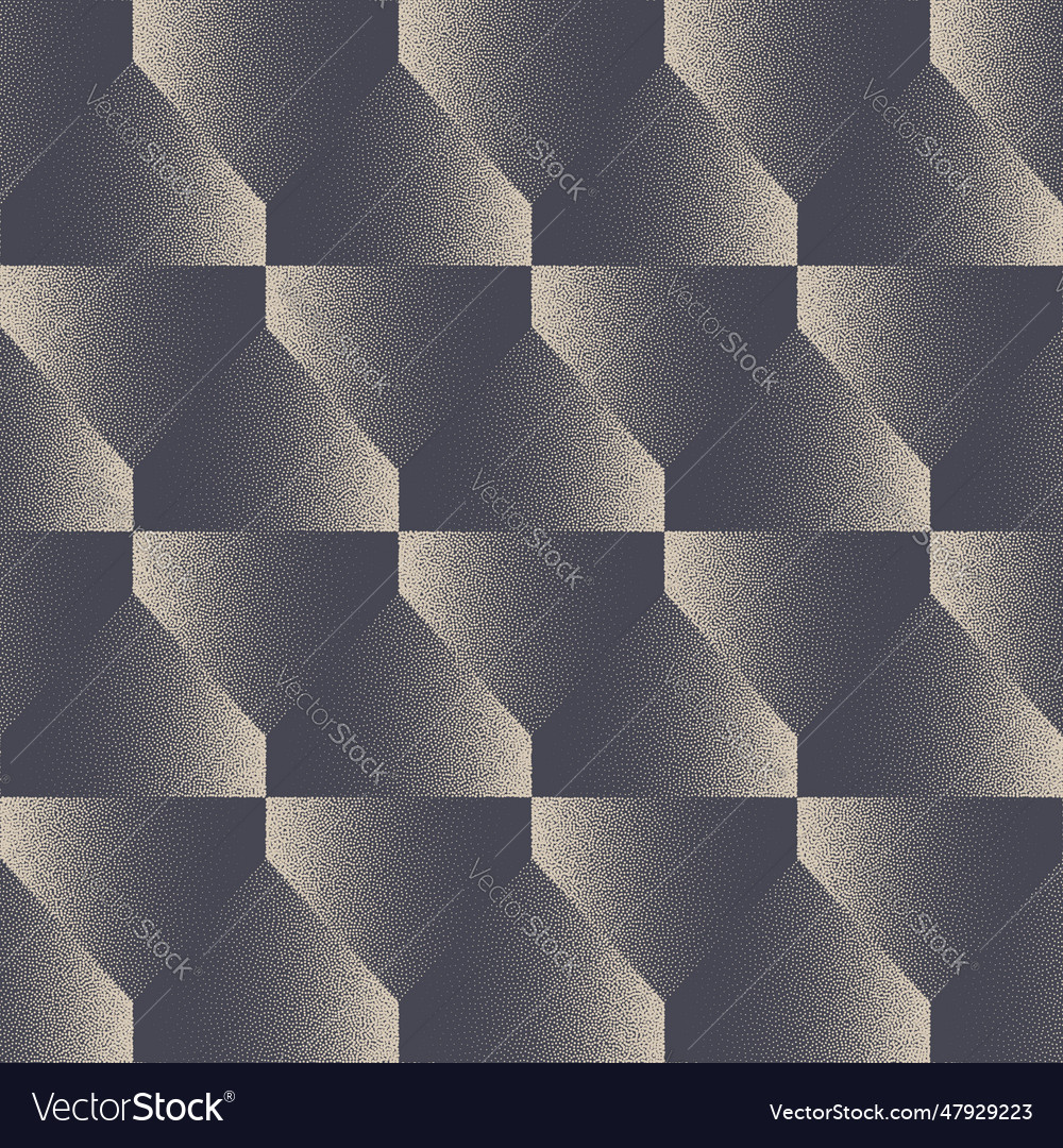 Old fashioned geometric seamless pattern dotwork Vector Image