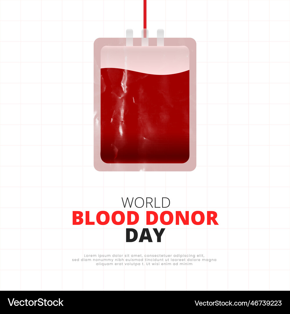 World blood donor day concept design Royalty Free Vector