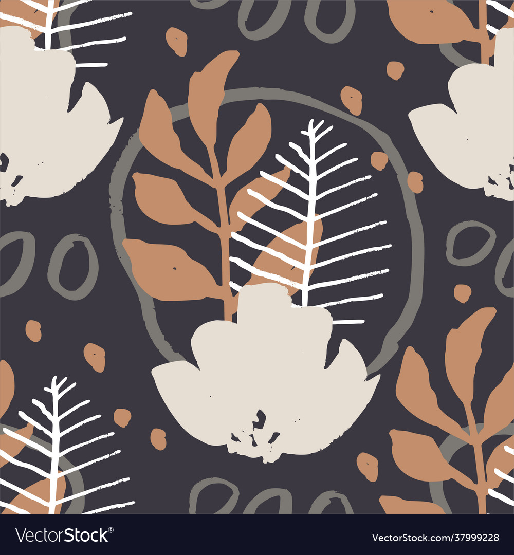 Abstract seamless floral pattern Royalty Free Vector Image