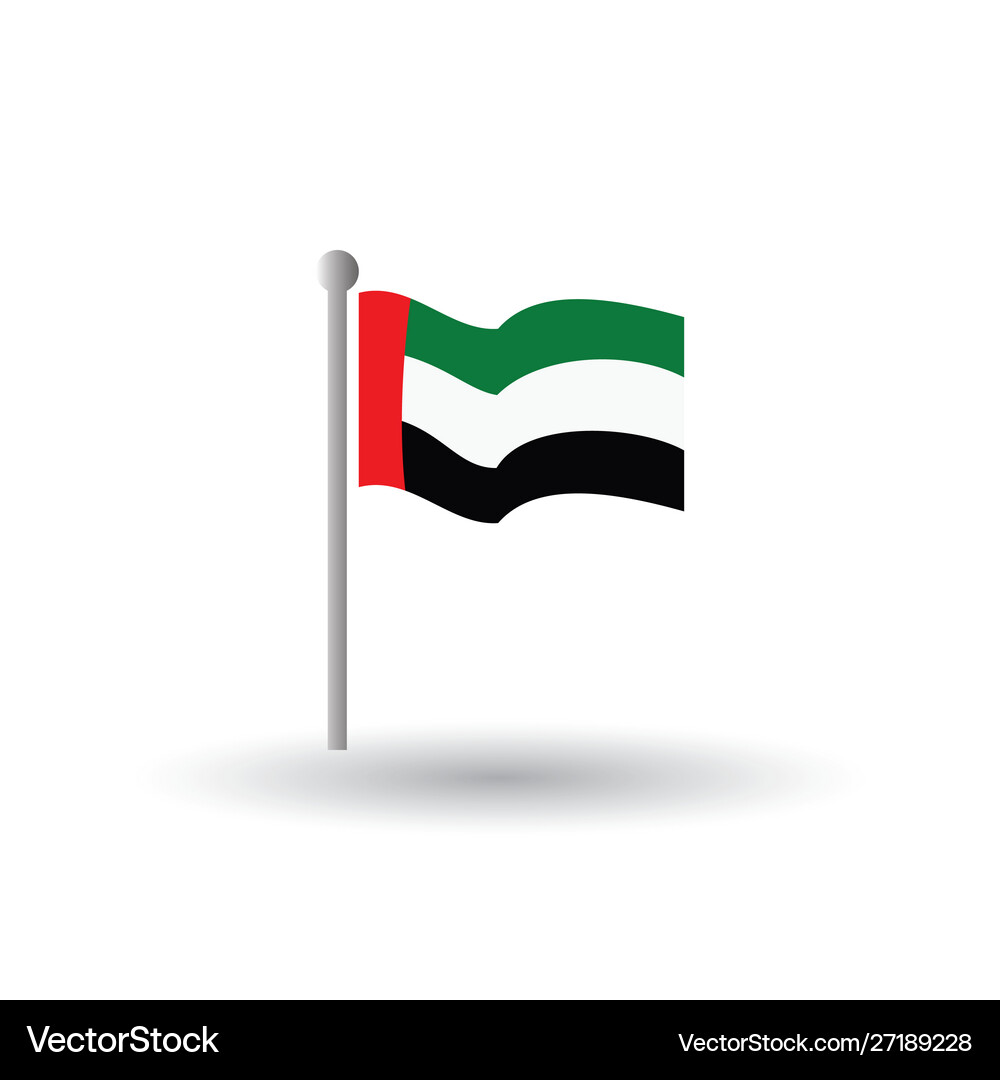Arab original flag colors and proportion national Vector Image