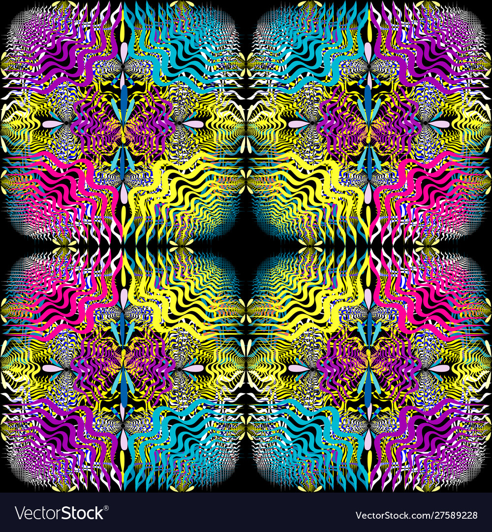 Bright abstract geometric seamless pattern Vector Image