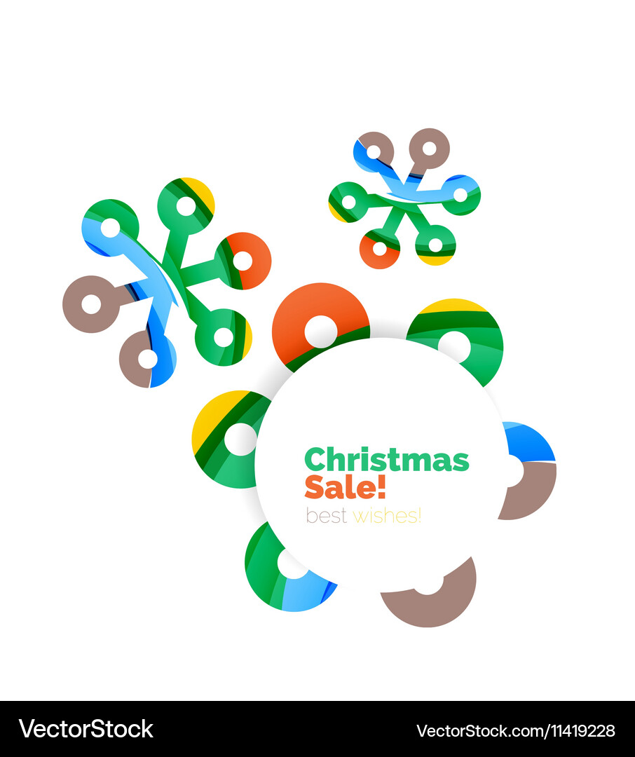 Christmas colorful geometric abstract background Vector Image