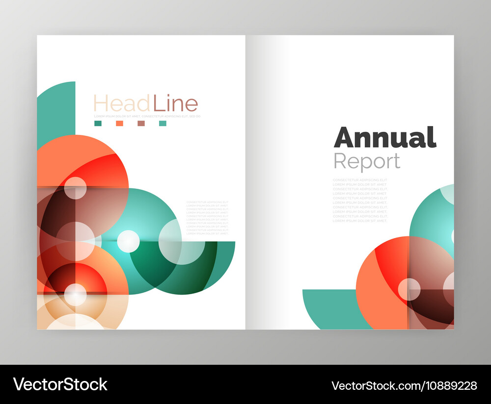 Circle abstract background business annual report Vector Image