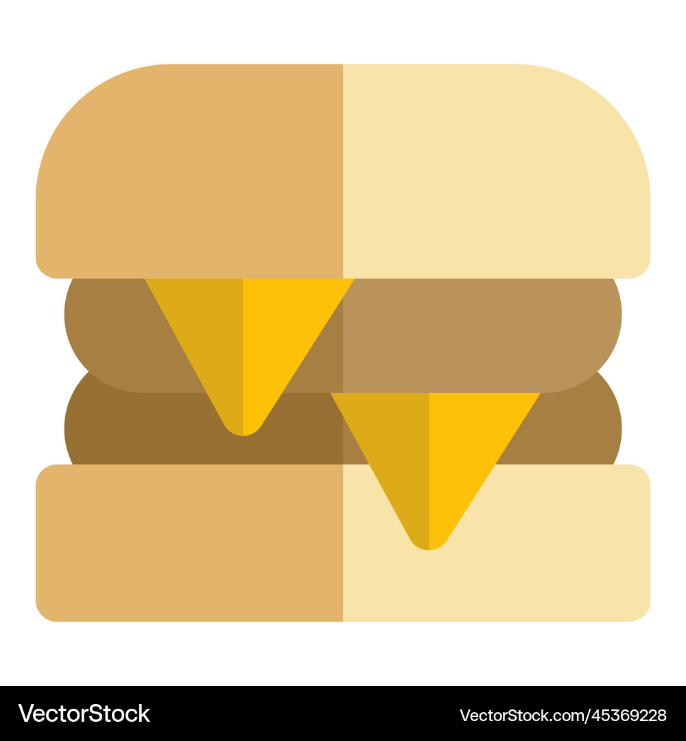 Double meet burger with delicious taste Royalty Free Vector