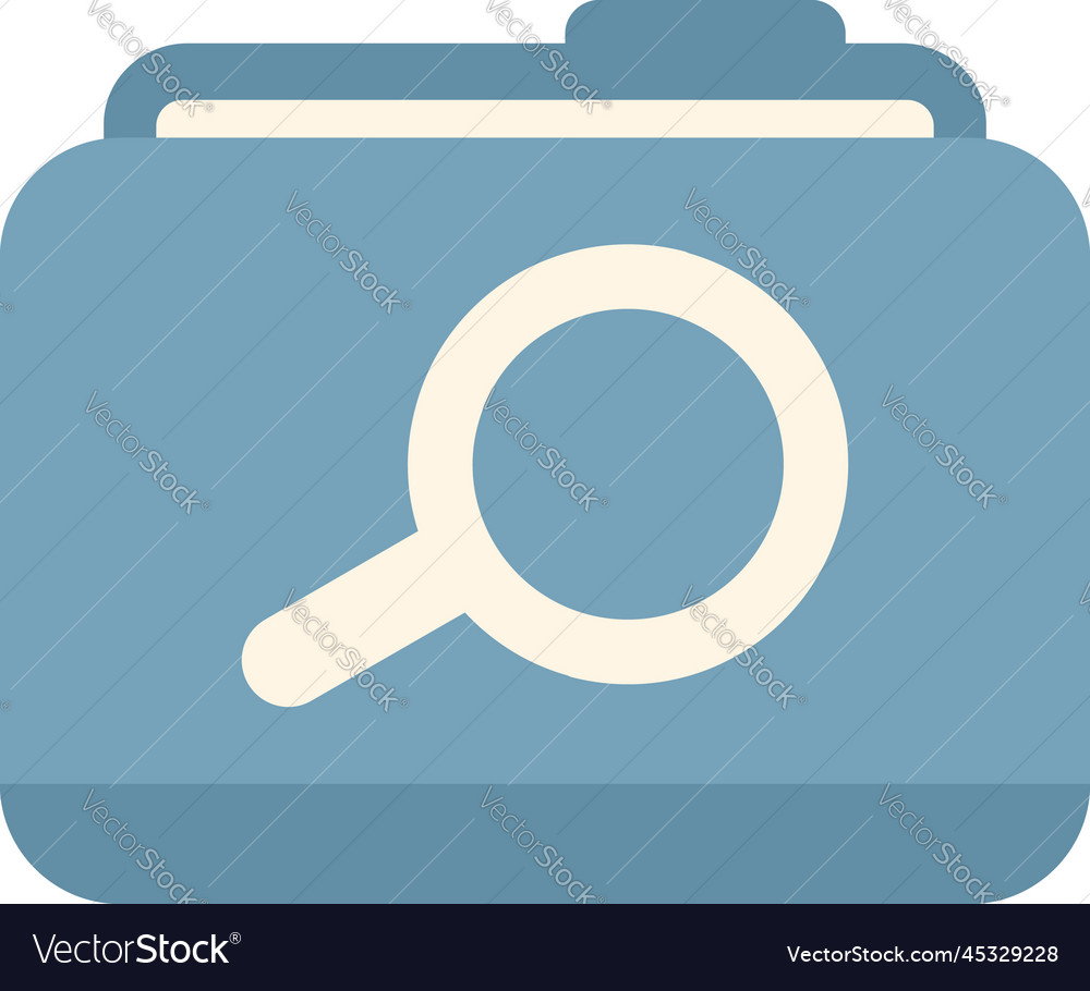 Folder data icon flat computer interface Vector Image