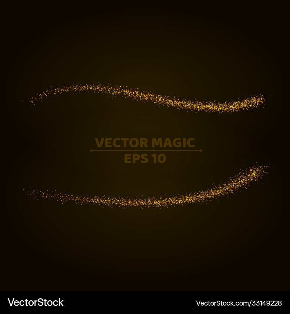 Magical golden stripes bright and small Royalty Free Vector