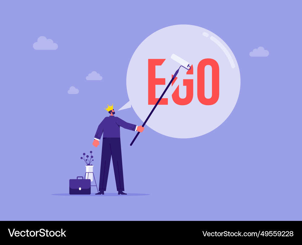 Reducing ego cultivating humility or deflating Vector Image