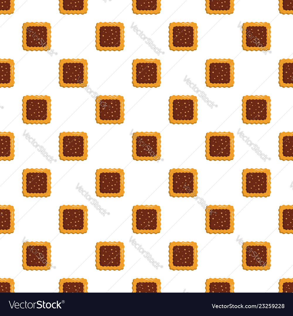 Square biscuit pattern seamless Royalty Free Vector Image