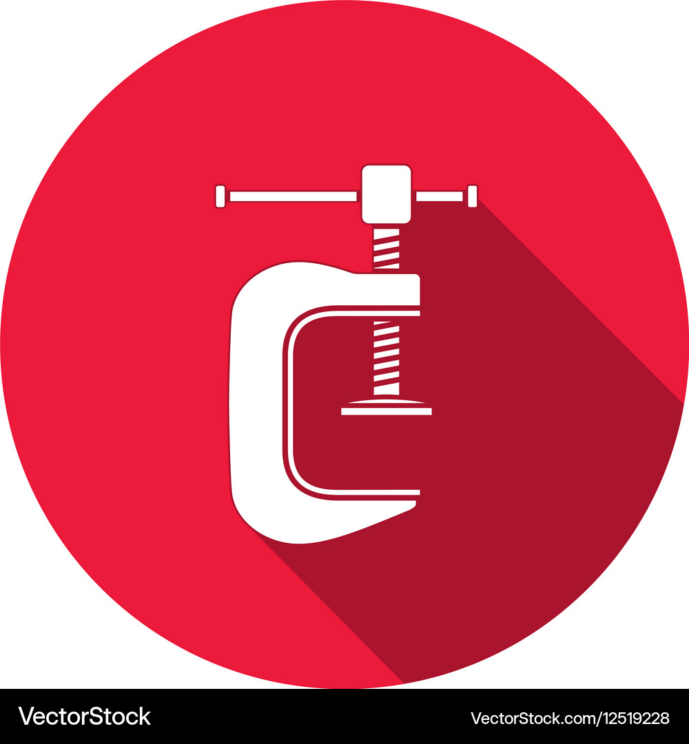 Tool icon clamp vise vice joiners cramp g-press Vector Image