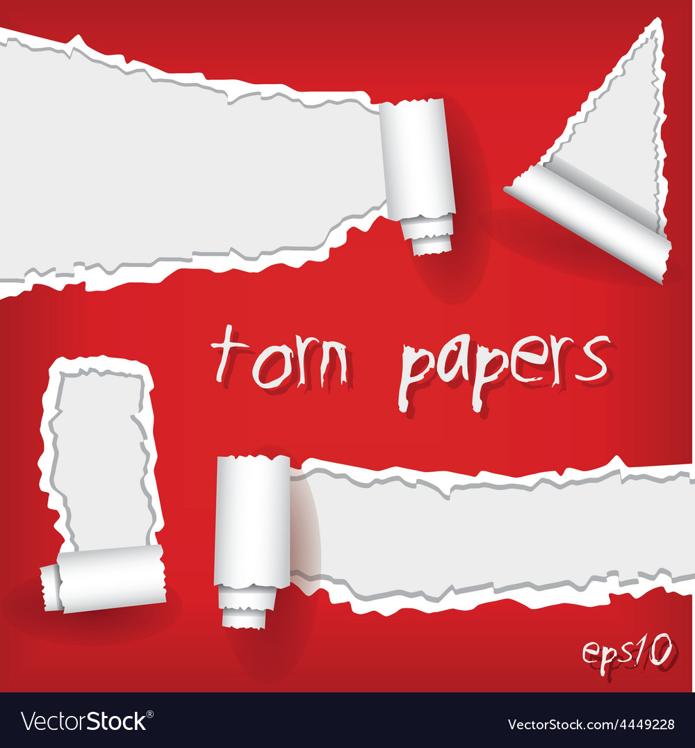 Torn papers Royalty Free Vector Image - VectorStock