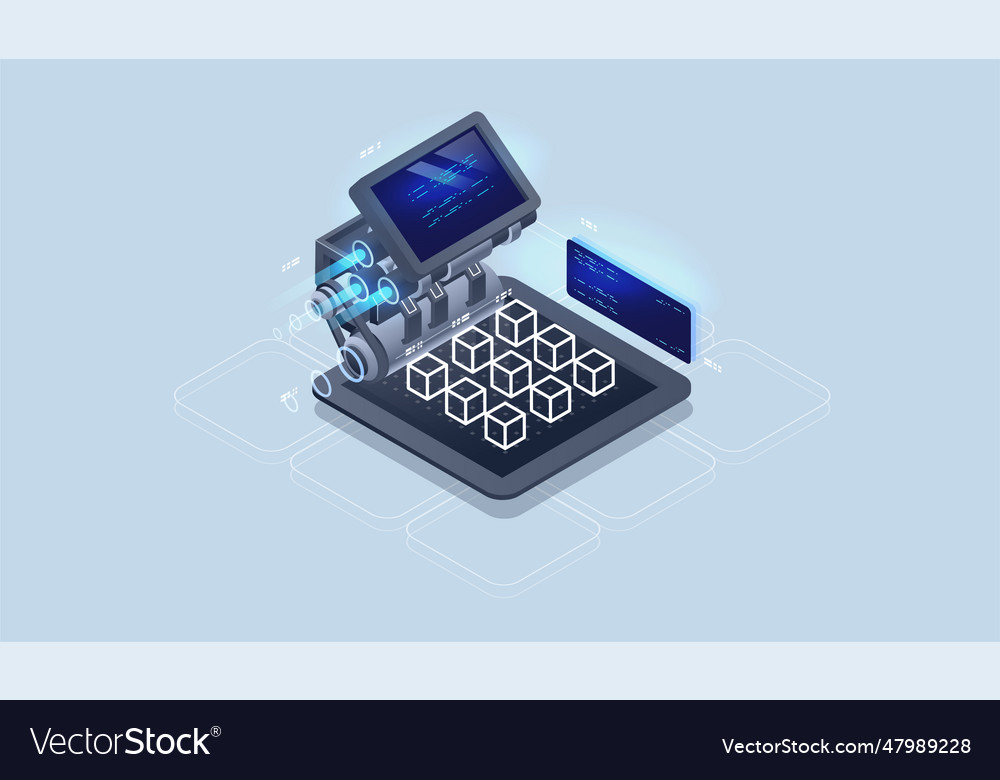 Web engine programming tools software development Vector Image