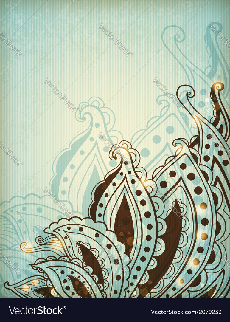 Abstract hand drawn blue background Royalty Free Vector