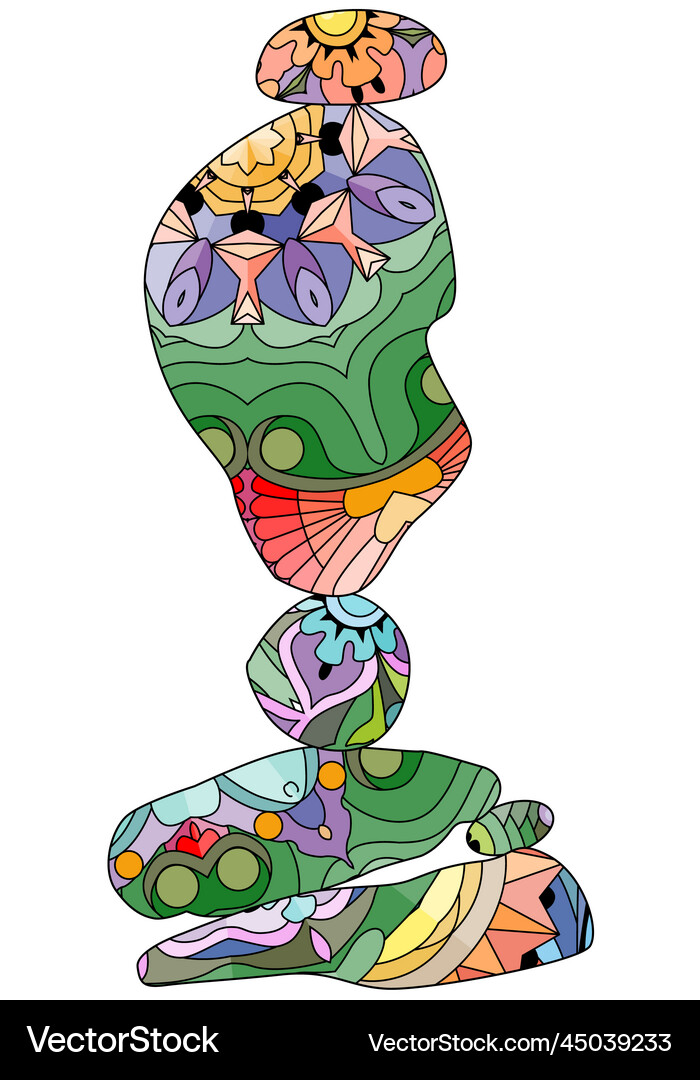 Balance made of colored stones Royalty Free Vector Image