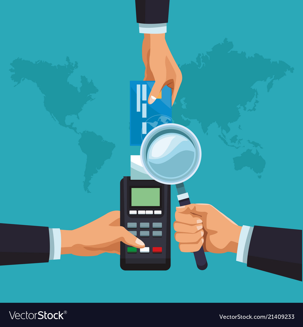 Dataphone electronic transaction Royalty Free Vector Image