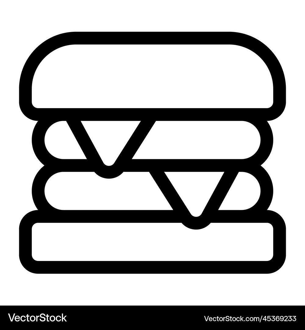Double meet burger with delicious taste Royalty Free Vector