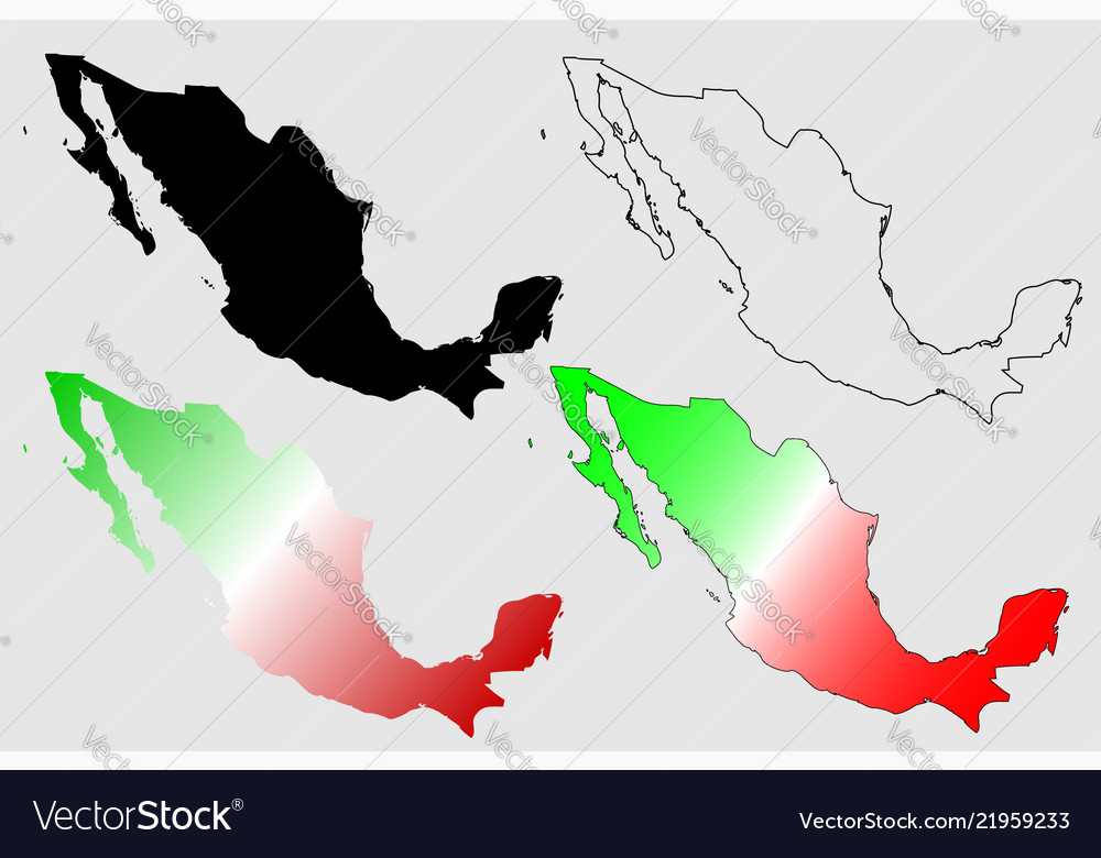 Mexico map Royalty Free Vector Image - VectorStock