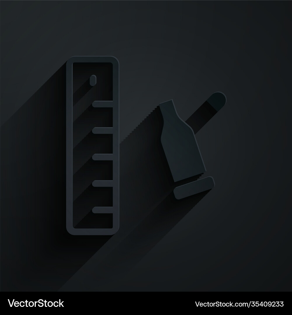 Paper cut bullet casing as a piece evidence Vector Image