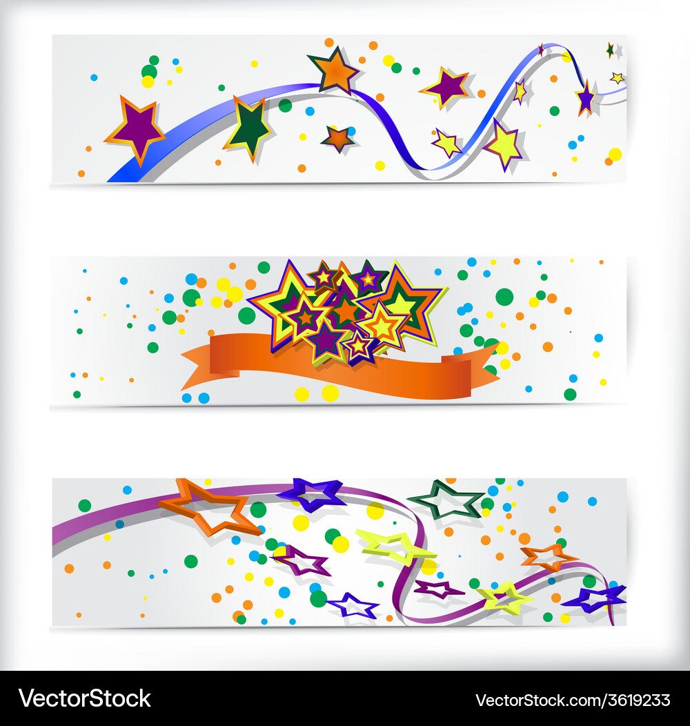 Set of colorful banners Royalty Free Vector Image