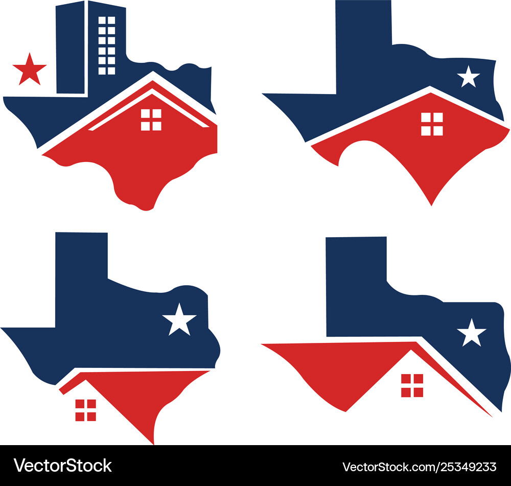 Texas home logo Royalty Free Vector Image - VectorStock