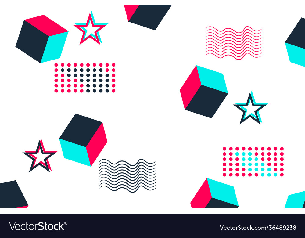 Abstract background with different objects Vector Image