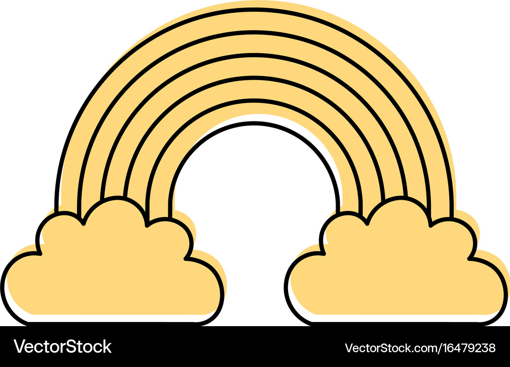Beautiful fantasy cloud with rainbows Royalty Free Vector