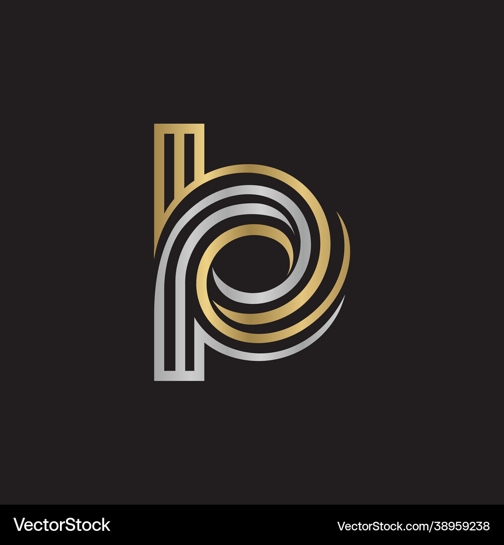 Bp or pb logo and icon design Royalty Free Vector Image