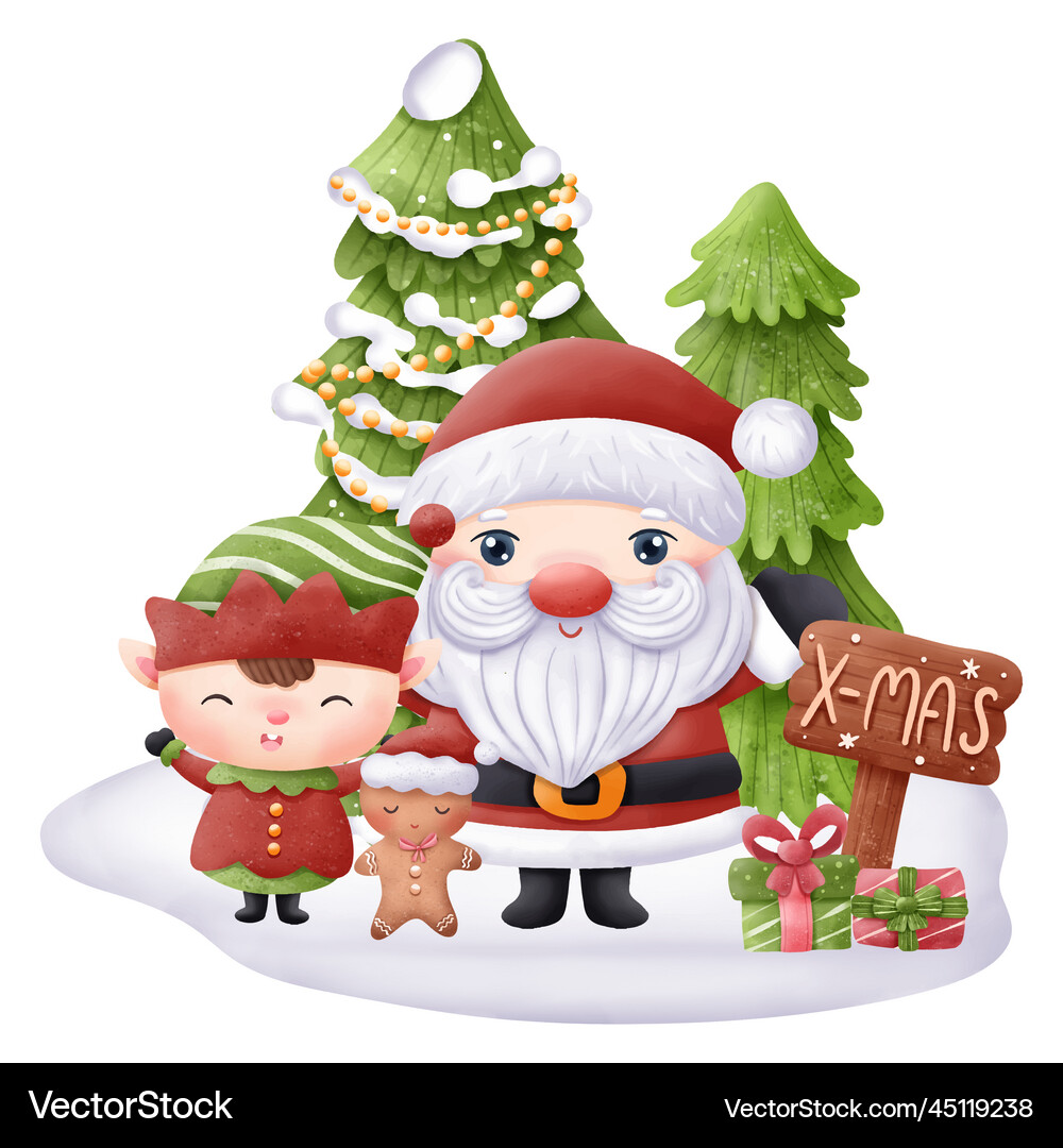 Christmas santa claus Royalty Free Vector Image