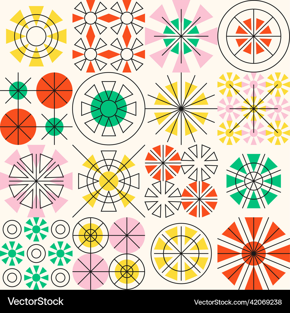 Colorful art background with abstract geometric Vector Image