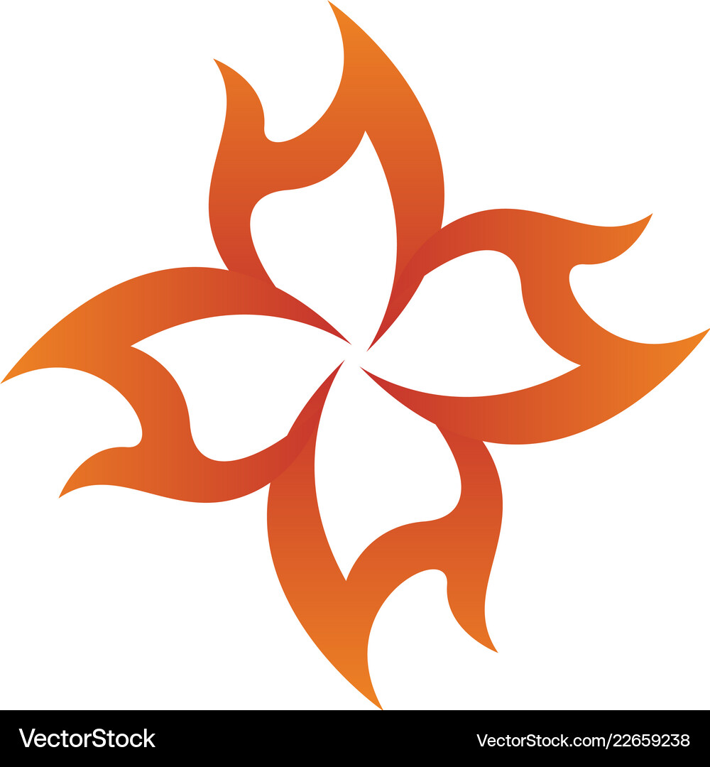 Fire icon logo Royalty Free Vector Image - VectorStock
