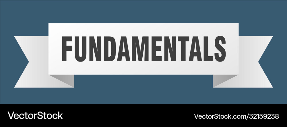 Fundamentals ribbon isolated band Royalty Free Vector Image
