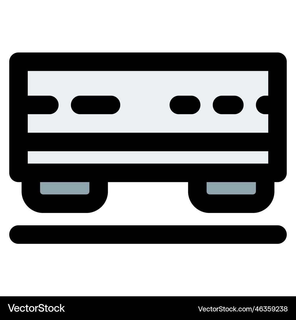 Goods wagon carrying bulk stock and cargo Vector Image